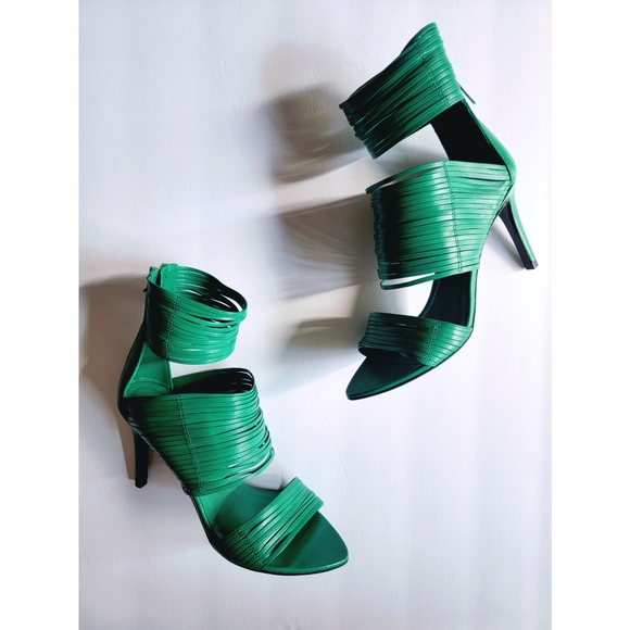 LK Bennett | Shoes | Lk Bennett Green Strappy Heels 36 | Poshmark